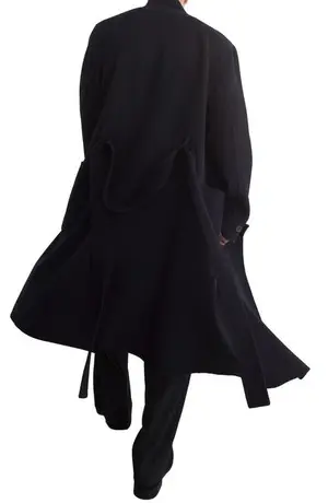 REISS Selation Wool Blend Belted Overcoat