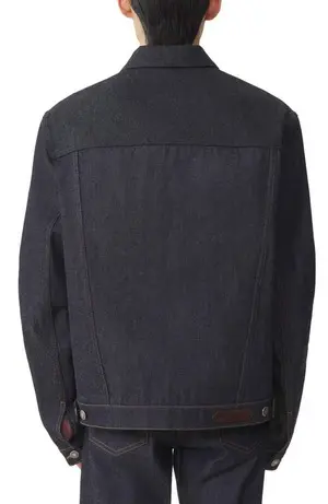 LANVIN Classic Jacket In Denim And Wool Flannel