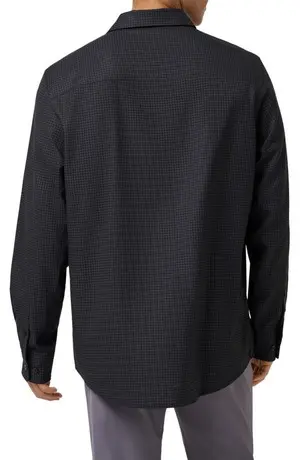 Travis Mathew Techwoven Long Sleeve Button-up Shirt - Black