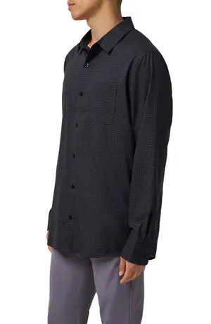 Travis Mathew Techwoven Long Sleeve Button-up Shirt - Black