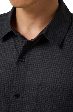 Travis Mathew Techwoven Long Sleeve Button-up Shirt - Black