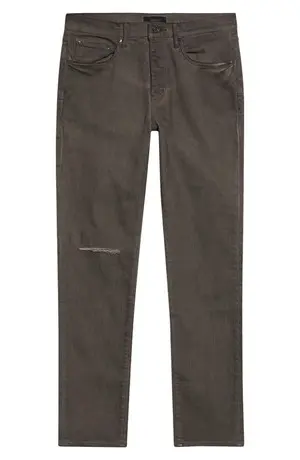 PURPLE BRAND Overdye Destroy Straight Leg Jeans - Brown