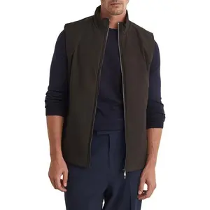 REISS Axel Padded Vest - Dark Brown
