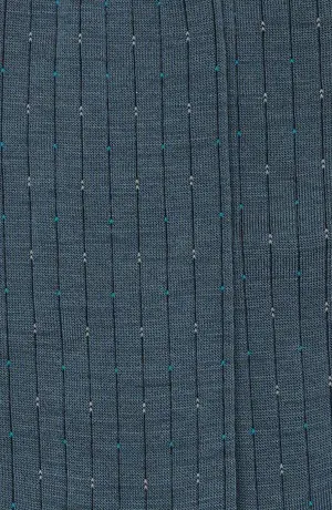 Pantherella Lockwood Patterned Dress Socks - Teal 02