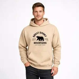 SIMPLY SAGE MARKET Vintage Great Smoky Mountains National Park Graphic Hoodie - Dust