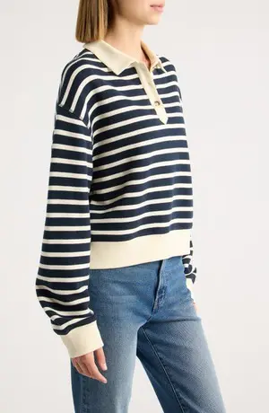 Rag & Bone Striped Vintage Terry Polo