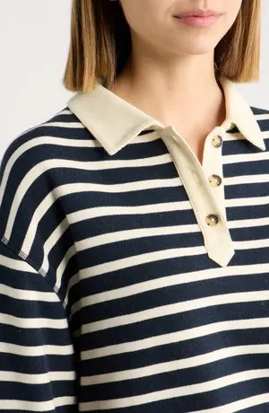 Rag & Bone Striped Vintage Terry Polo