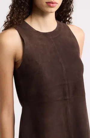 Theory Suede Mini Shift Dress