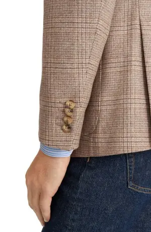 Eton Lana Tech Check Flannel Sport Coat