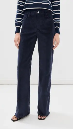 Sprwmn Vintage Wide Leg Corduroy Pants