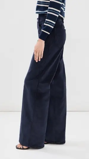 Sprwmn Vintage Wide Leg Corduroy Pants
