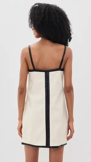 CALA DE LA CRUZ Esme Faux Leather Dress