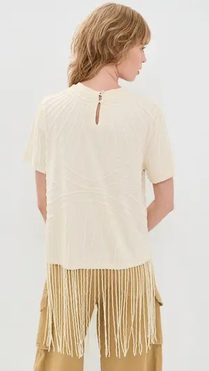 Sea Carlotta Embroidered Fringe Top