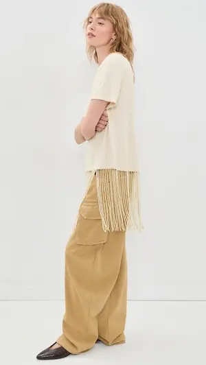 Sea Carlotta Embroidered Fringe Top