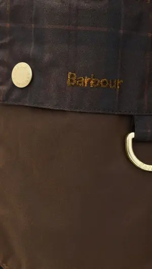 Barbour Felton Checked Wax Jacket - Rustic/bark/muted