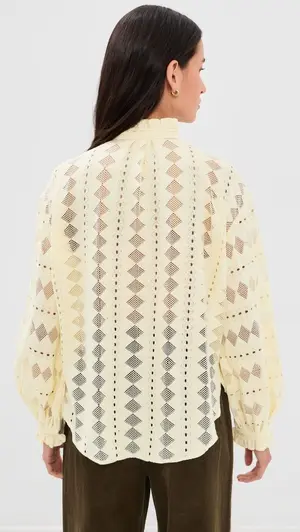 Alix Of Bohemia Poet Savanna Lattice Blouse