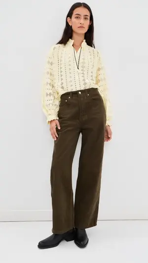 Alix Of Bohemia Poet Savanna Lattice Blouse
