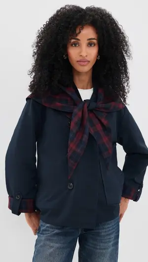 Avec Les Filles Scarf Reversible Barn Jacket