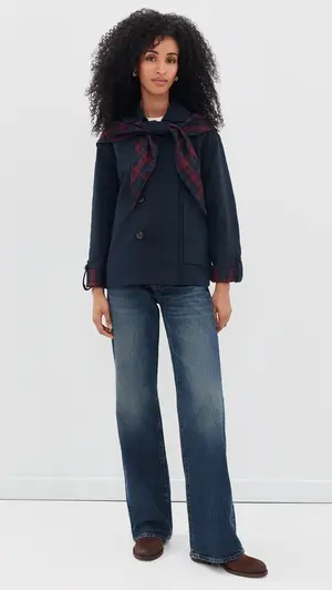 Avec Les Filles Scarf Reversible Barn Jacket