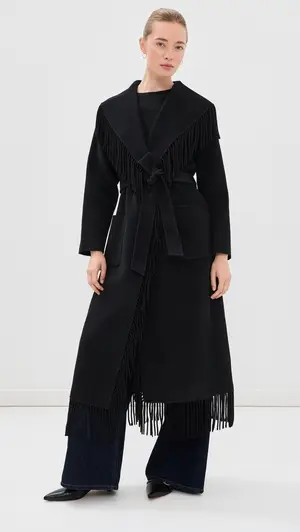Simkhai Carrie Fringe Robe Coat