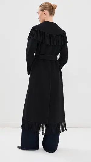 Simkhai Carrie Fringe Robe Coat