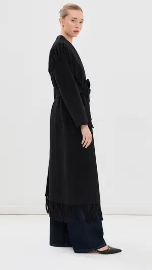 Simkhai Carrie Fringe Robe Coat