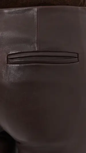 Sprwmn Gia Lambskin Leather Micro Flare Pants