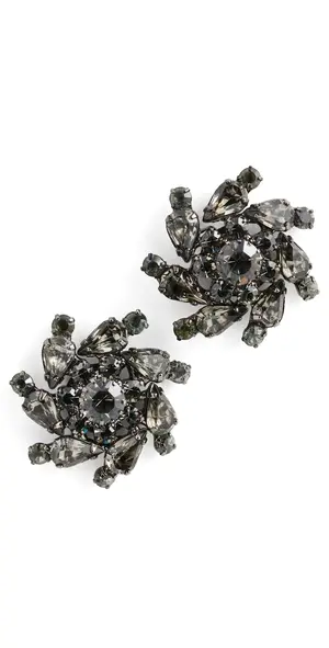 JENNIFER BEHR Shereen Stud Earrings - Black Diamond