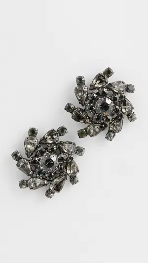 JENNIFER BEHR Shereen Stud Earrings - Black Diamond