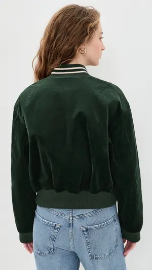 Good American The Corduroy Varsity Jacket