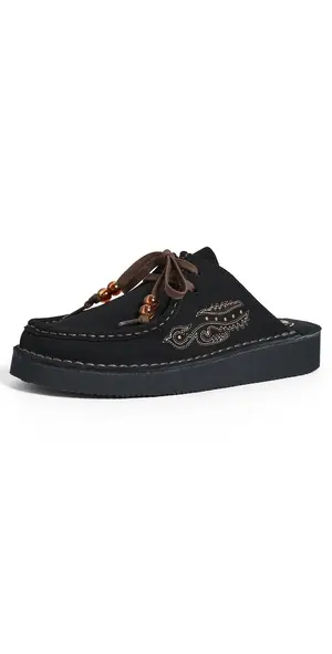 Clarks Nomad Mules - Black Suede