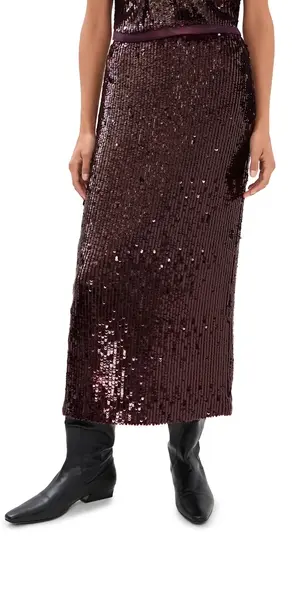 Simkhai Nikki Midi Skirt - Fig