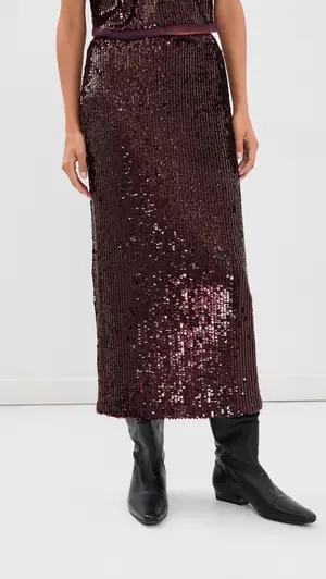 Simkhai Nikki Midi Skirt - Fig
