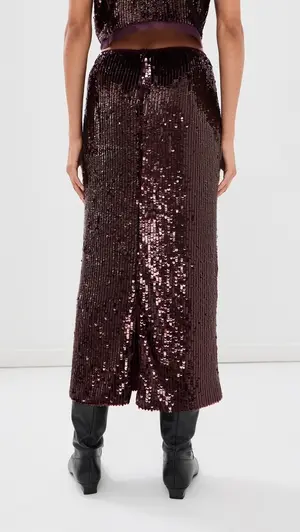 Simkhai Nikki Midi Skirt - Fig