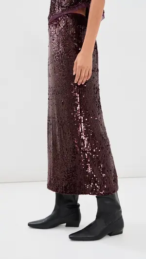 Simkhai Nikki Midi Skirt - Fig