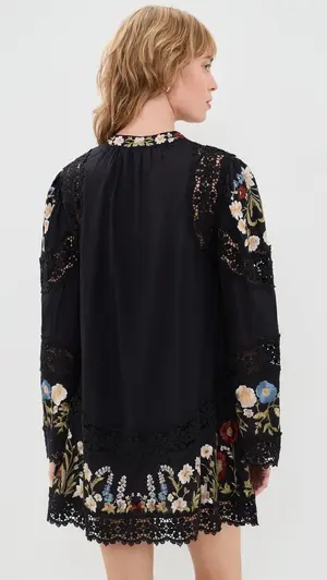 Sea Ruwa Embroidered Flare Mini Dress