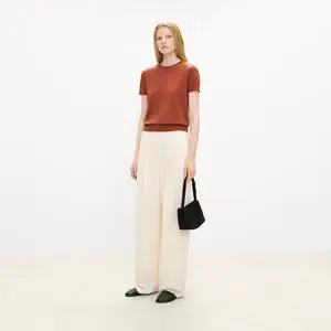 Theory Line Mini Shoulder Bag In Suede - Black