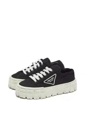 Prada Double Wheel Sneakers - Black