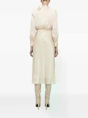 NISSA Satin Viscose Midi Dress