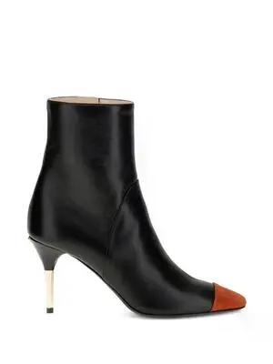 Valentino Garavani Sinead Ankle Boots In Nappa And Suede 85mm - Black