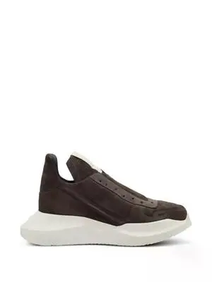 Rick Owens Geth Runner Suede Slip-on Sneakers - Brown