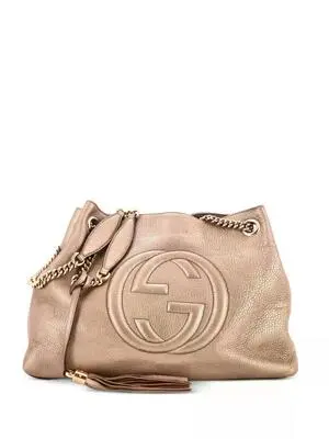Gucci Soho Chain Strap Leather Medium Shoulder Bag - Gold