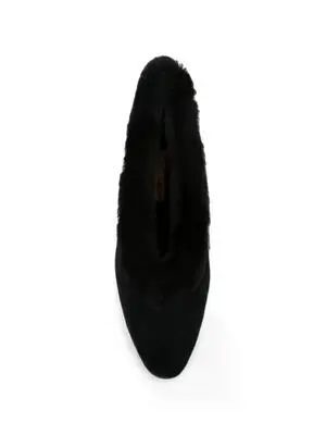 JIMMY CHOO Margot Shearling Ballet Flats - Black