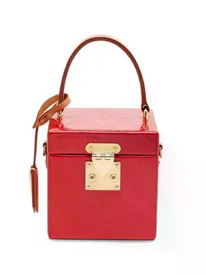 LOUIS VUITTON 2018 Vernis Bleecker Box Tote Bag - Red
