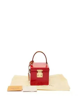 LOUIS VUITTON 2018 Vernis Bleecker Box Tote Bag - Red