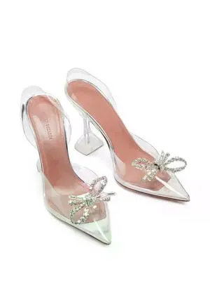 Amina Muaddi Rosie Crystal-embellished Slingback Pumps