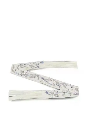 Hermès Twilly Les Cles A Pois Fringed Scarf