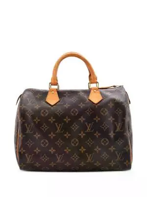 LOUIS VUITTON Speedy Handbag Monogram Canvas 30 Satchel