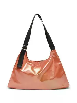 JACK GOMME Lebag Light Glossy-effect Shoulder Bag - Orange