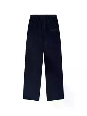 Sporty & Rich Signature Logo Krystal Logo-embellished Track Pants - Blue
